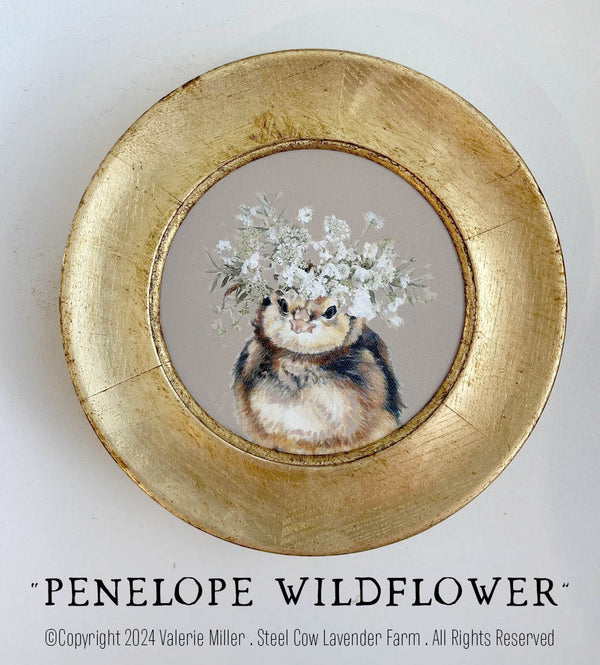 Penelope Wildflower Painted Print - Steel Cow Lavender Farm